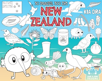 Kiwi Clipart and Kiwi Digital Sheets. Kiwi Digital Clipart - Etsy