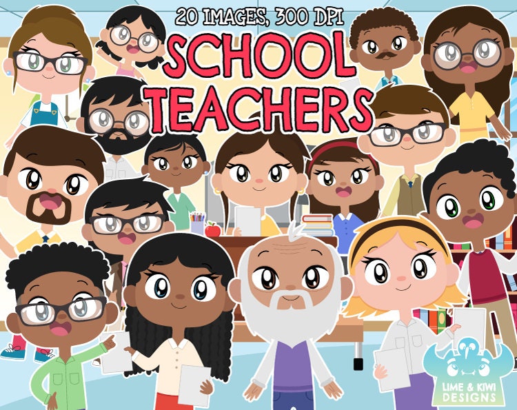 School Teacher Teaching Clipart