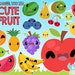 Cute Fruit Clipart Instant Download Produce Apple Orange - Etsy UK