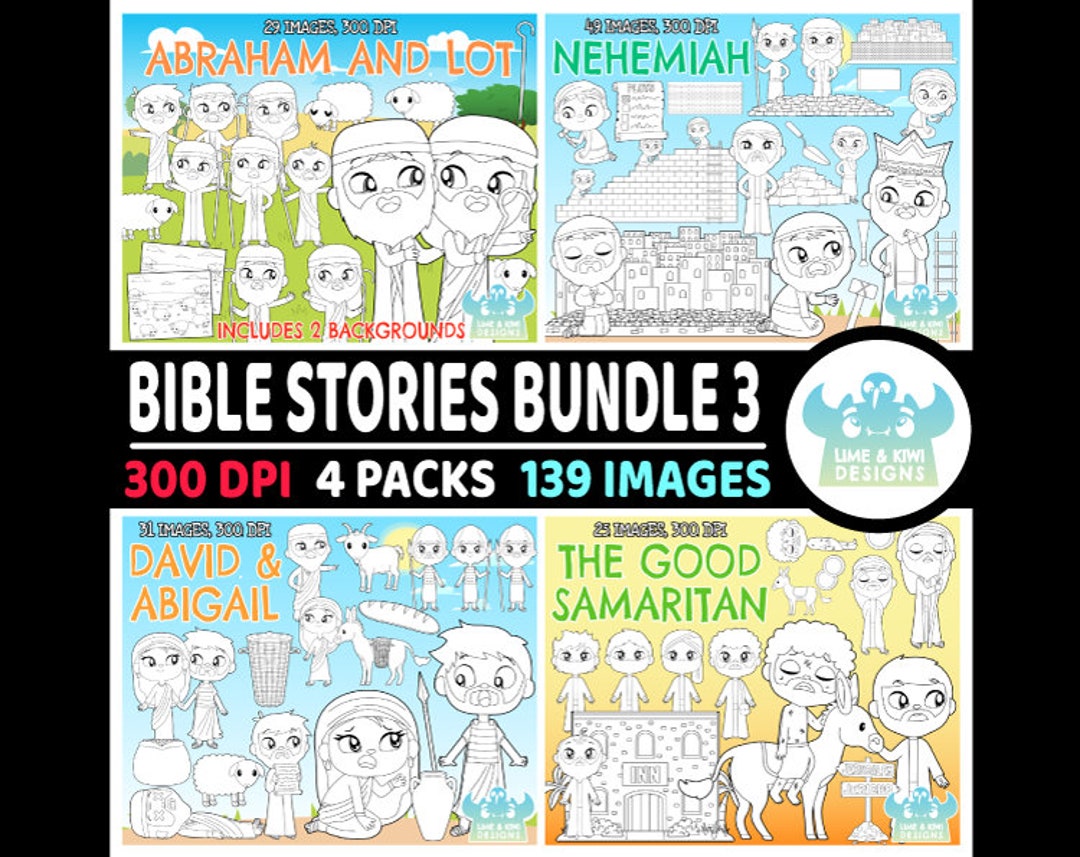 Bibelgeschichten Digitale Briefmarken Bundle 3, Bibelstudien, Abraham ...