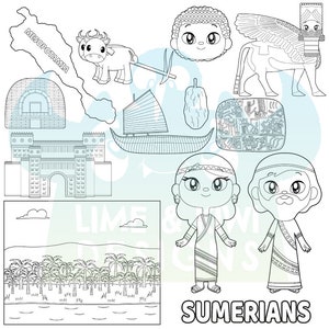 Ancient Mesopotamia Digital Stamps, Instant Download, Sumerians ...