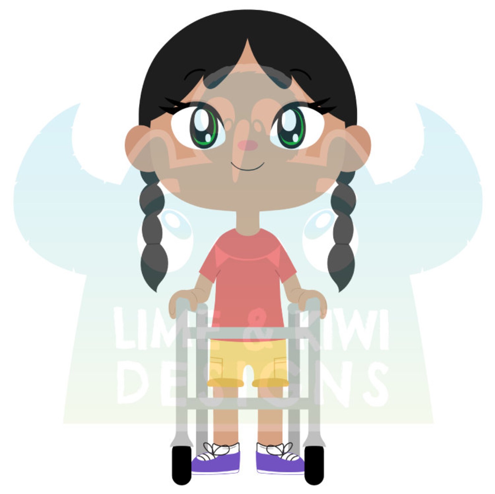 Differently Abled Kids Clipart Boy Girl Children Kids of - Etsy UK