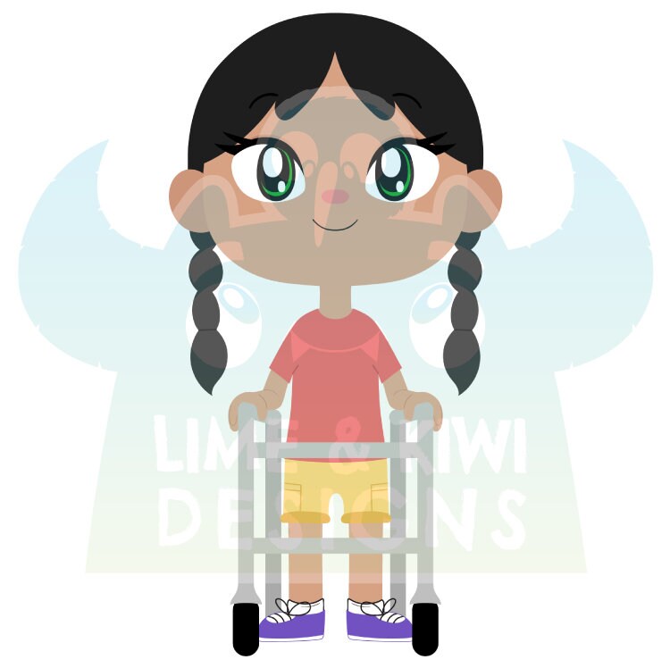 Differently Abled Kids Clipart Boy Girl Children Kids of | Etsy