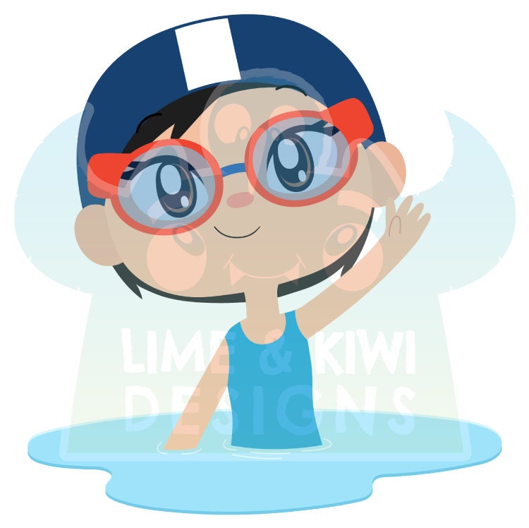 Clipart Swimming Children