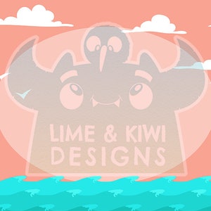 Simple Ocean Backgrounds Clipart, Instant Download Art, Commercial Use ...