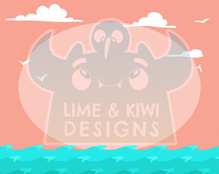 Simple Ocean Backgrounds Clipart Instant Download Vector Art - Etsy UK