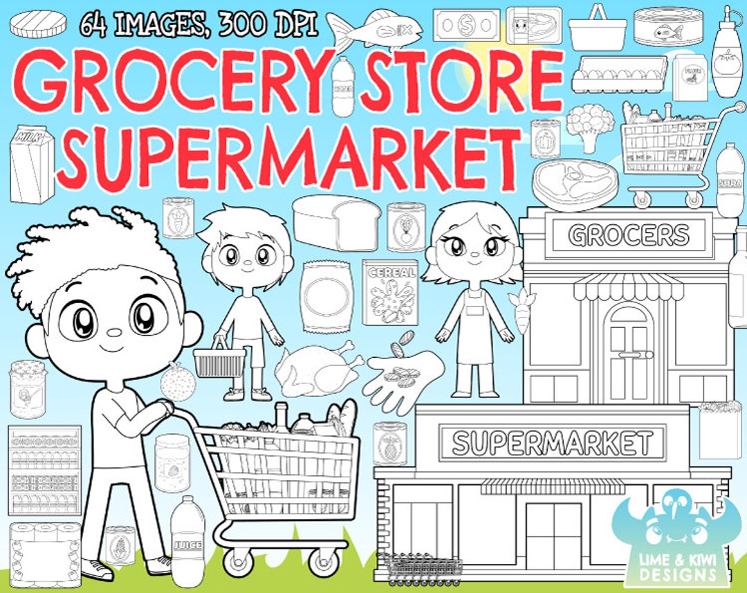 Grocery Store/supermarket Digital Stamps, Instant Download, Food, Fruit ...