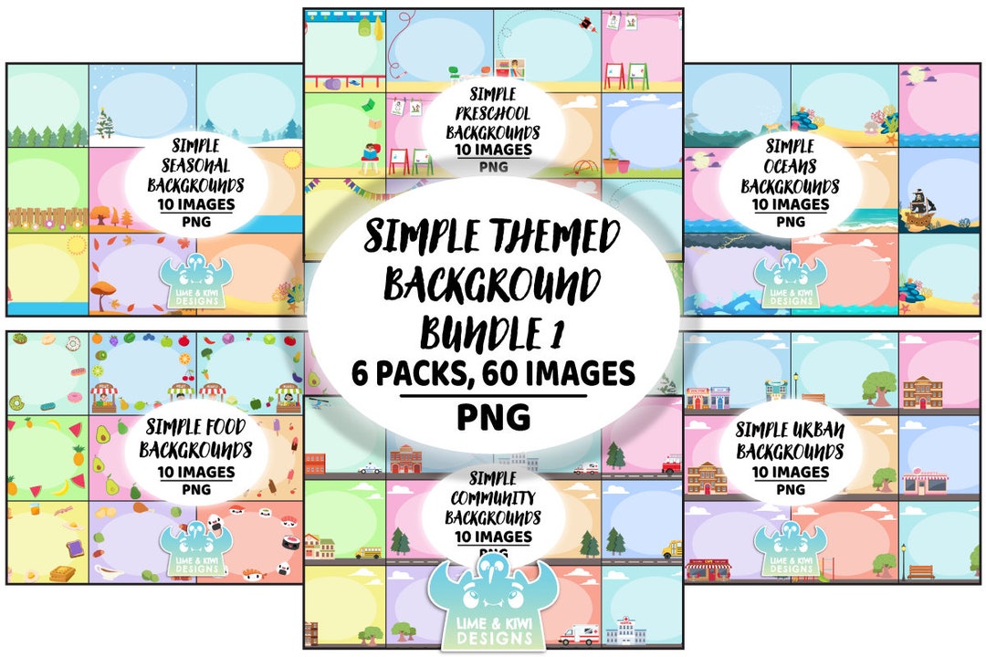 Simple Themed Background Bundle Pack 1 Frame Background - Etsy UK