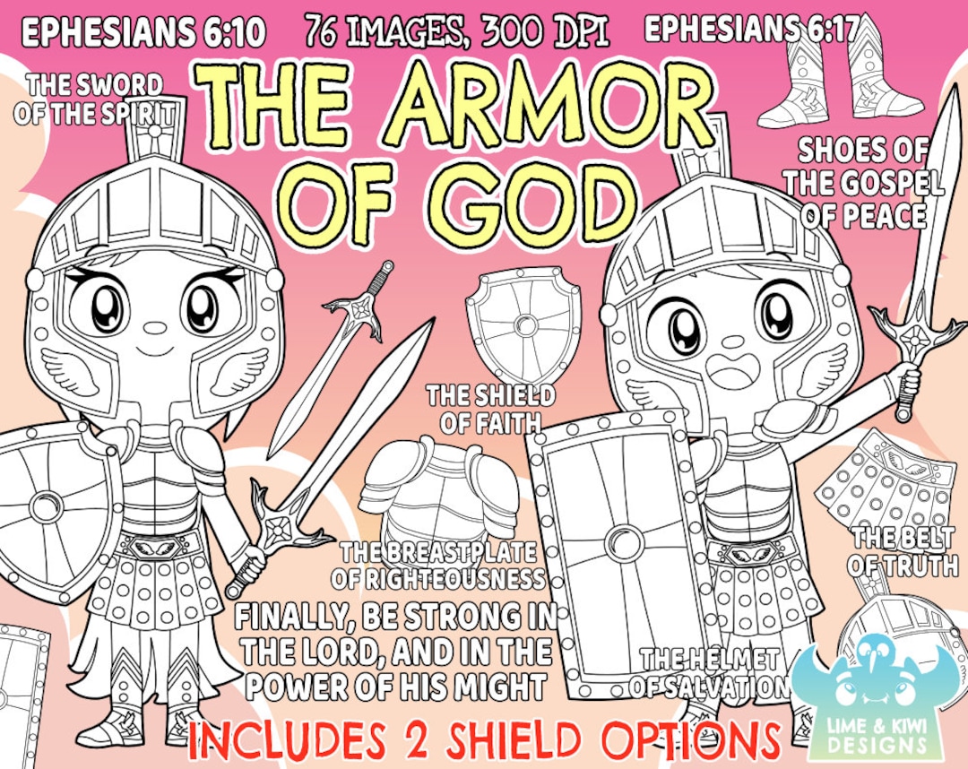 The Armor Of God Digital Stamps, Instant Download, Belt of Truth, the ...