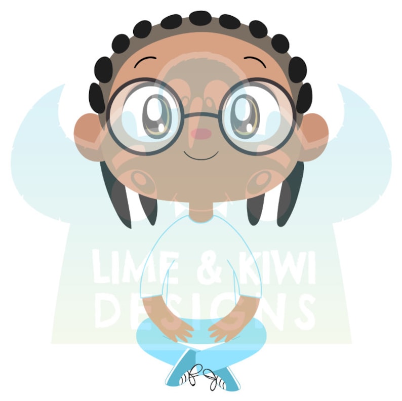 African American Kids option 1 Clipart Instant Download - Etsy