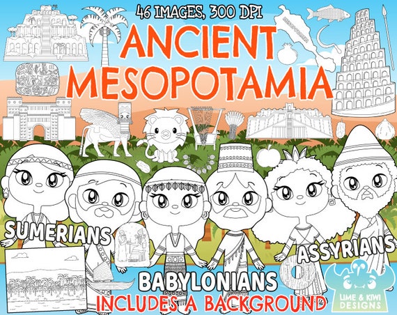Ancient Mesopotamia Digital Stamps Instant Download | Etsy