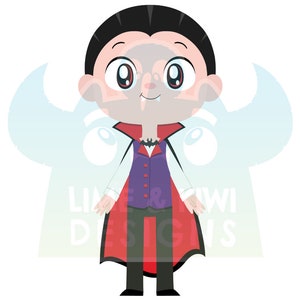 Vampire Boys Clipart, Black and White, Digital Stamps, Halloween ...