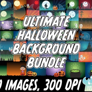 Ultimate Halloween Background Bundle Instant Download Art, Commercial ...
