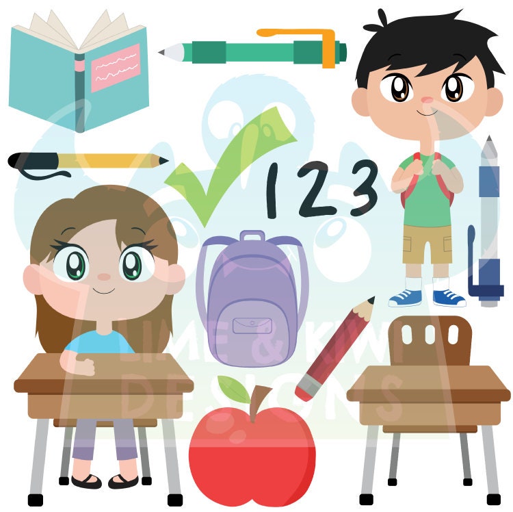 123 School Clipart