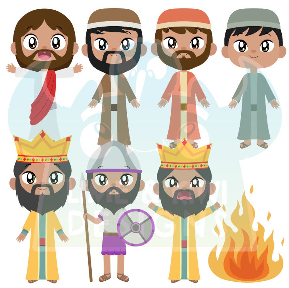 The Fiery Furnace Clipart Instant Download Shadrach | Etsy