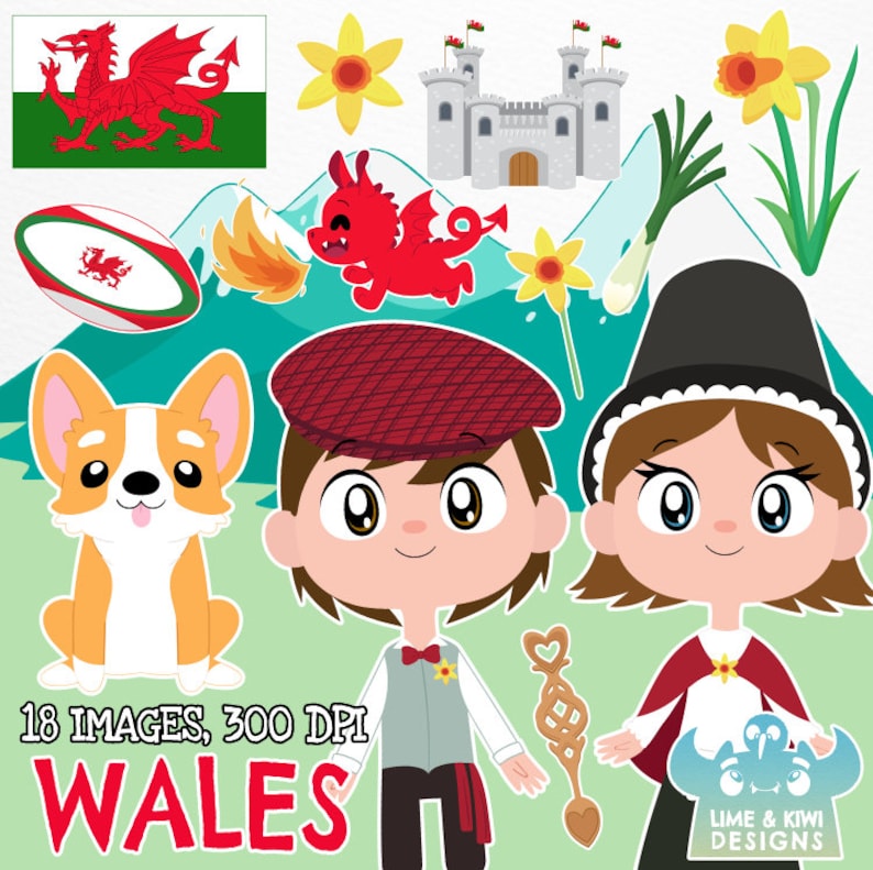 Wales Clipart Instant Download Vector Art Commercial Use | Etsy