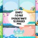 Simple Themed Background Bundle - Pack 1, Frame Background, Food ...