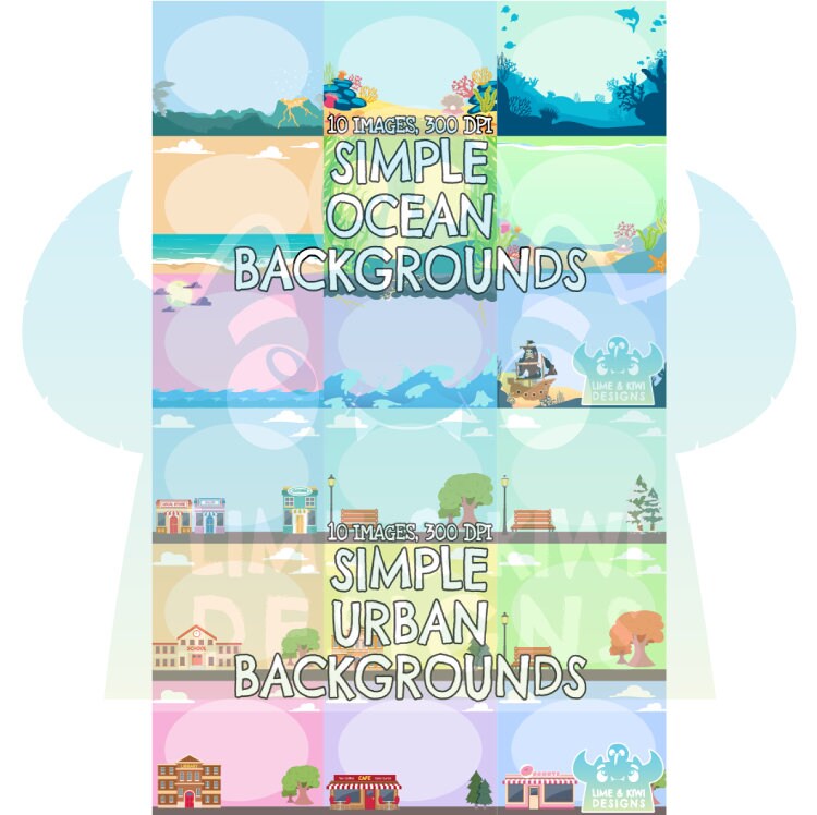 Simple Themed Background Bundle Pack 1 Frame Background - Etsy UK