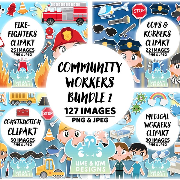 Community Helpers Clipart - Etsy