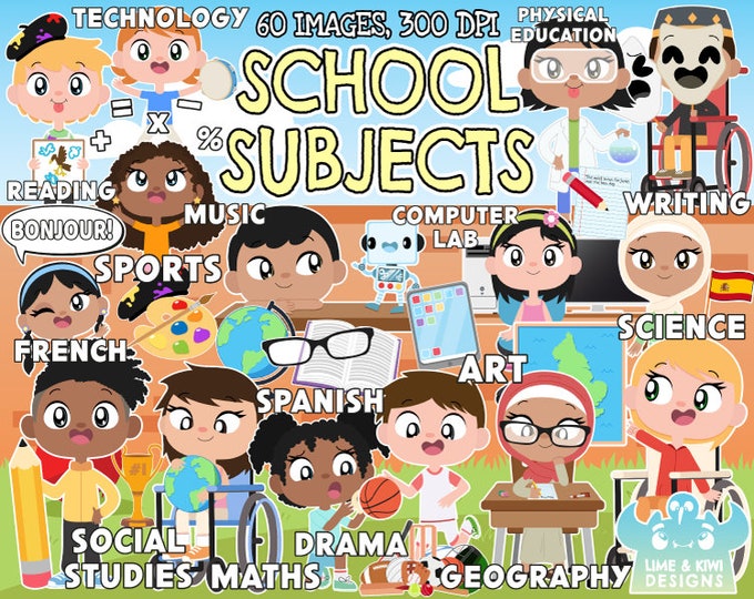 School Boy Girl Clipart PNG Back to School Kids Clipart Bundle School ...