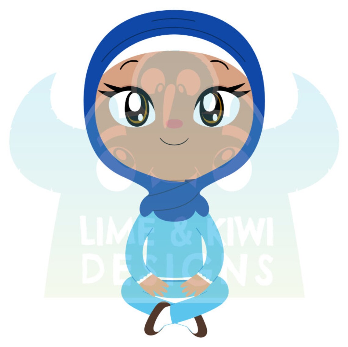 Islamic/muslim Kids Clipart, Black and White, Digital Stamps ...