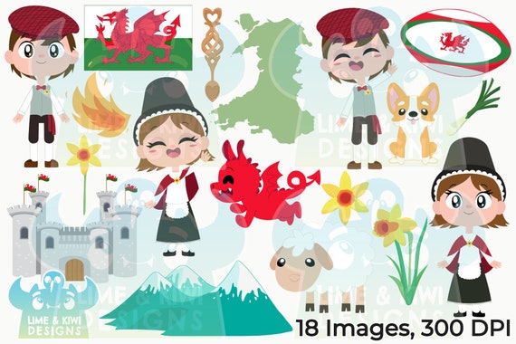 Welsh Flag Clipart Borders