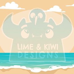 Simple Ocean Backgrounds Clipart, Instant Download Art, Commercial Use ...