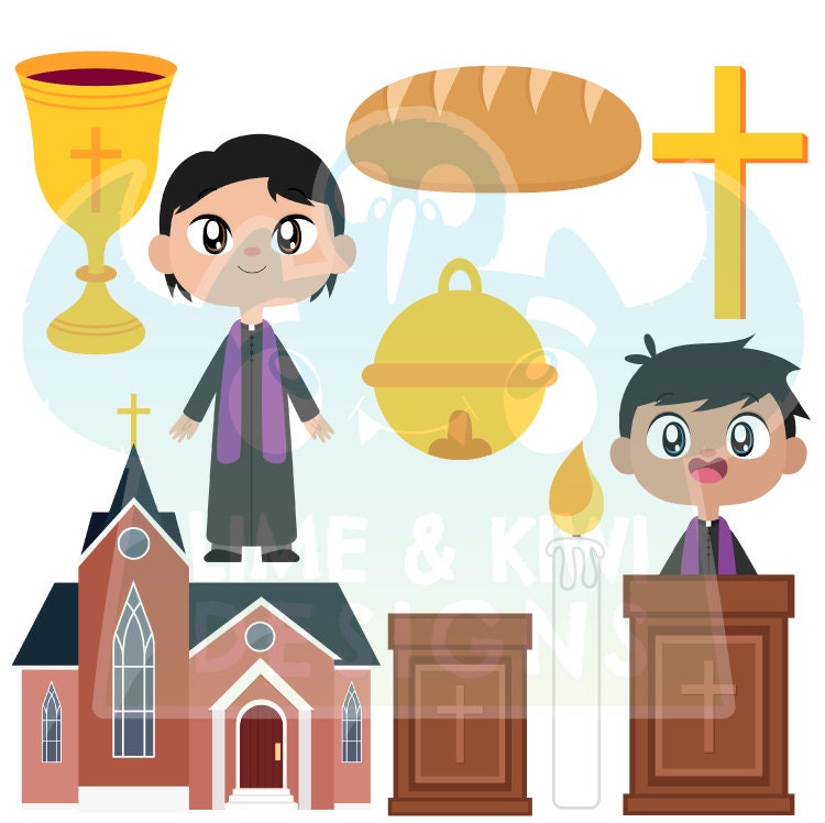 Catholic Priest Mass Clipart