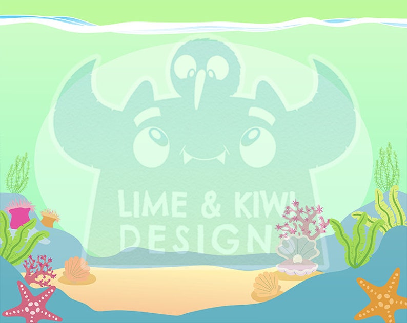 Simple Ocean Backgrounds Clipart Instant Download Vector Art - Etsy UK