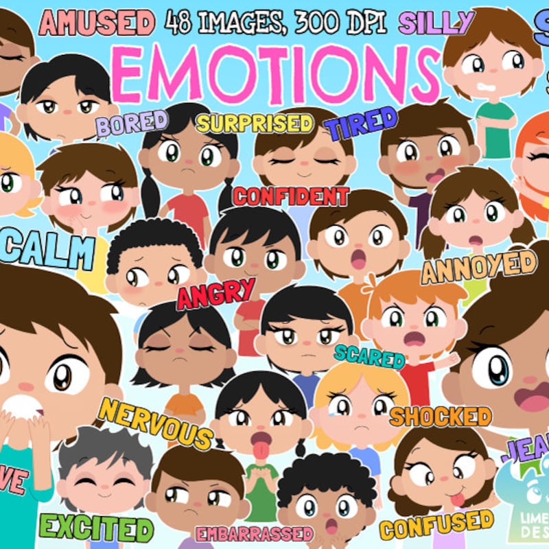 Emotions Clip Art - Etsy