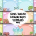 Simple Themed Background Bundle - Pack 1, Frame Background, Food ...