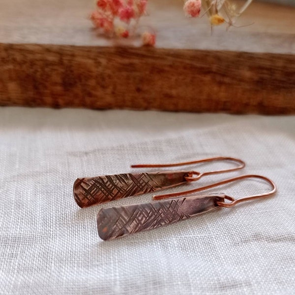 Copper Earrings - Etsy