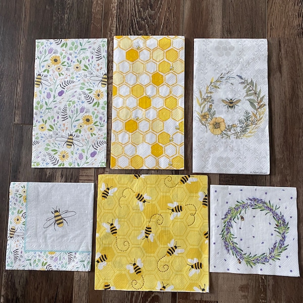 Bee Napkins - Etsy