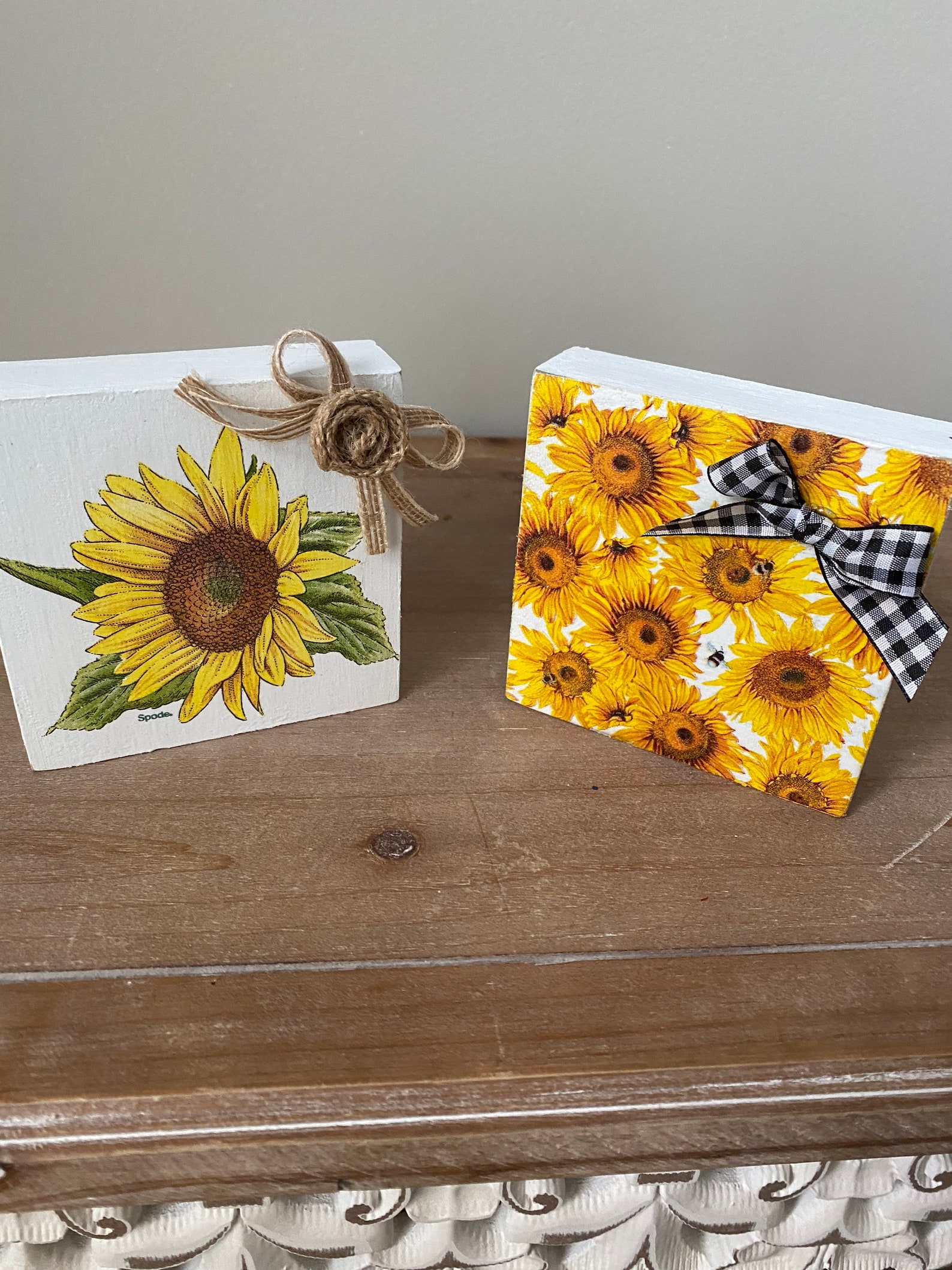 Sunflower Shelf Sitter Sunflower and Bees Shelf Sitter - Etsy