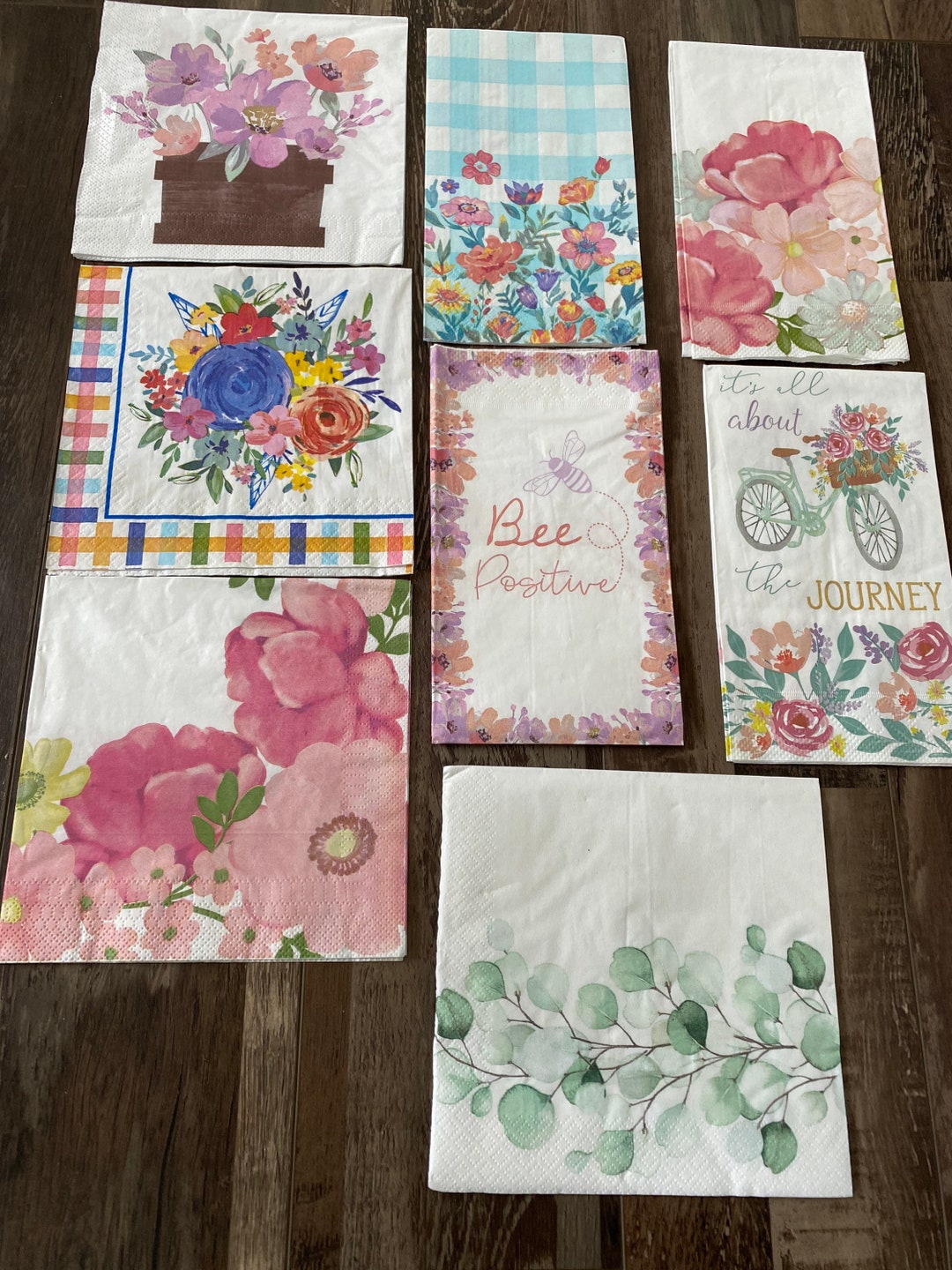 Floral Napkin Bundle, Spring Napkins, Summer Napkins, Floral Napkins ...