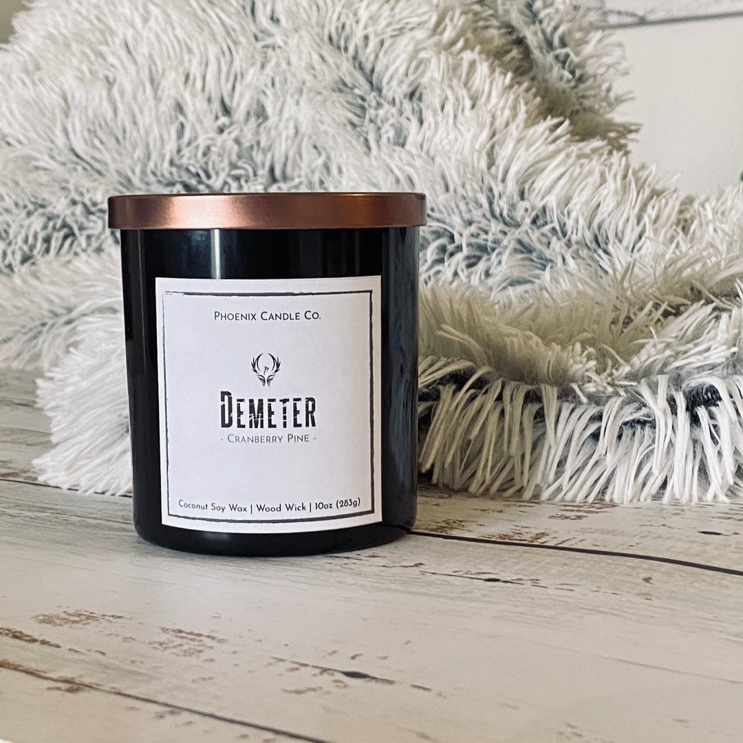 Demeter, Cranberry, Pine, Musk Scent; All Natural Wood Wick Soy Candle ...