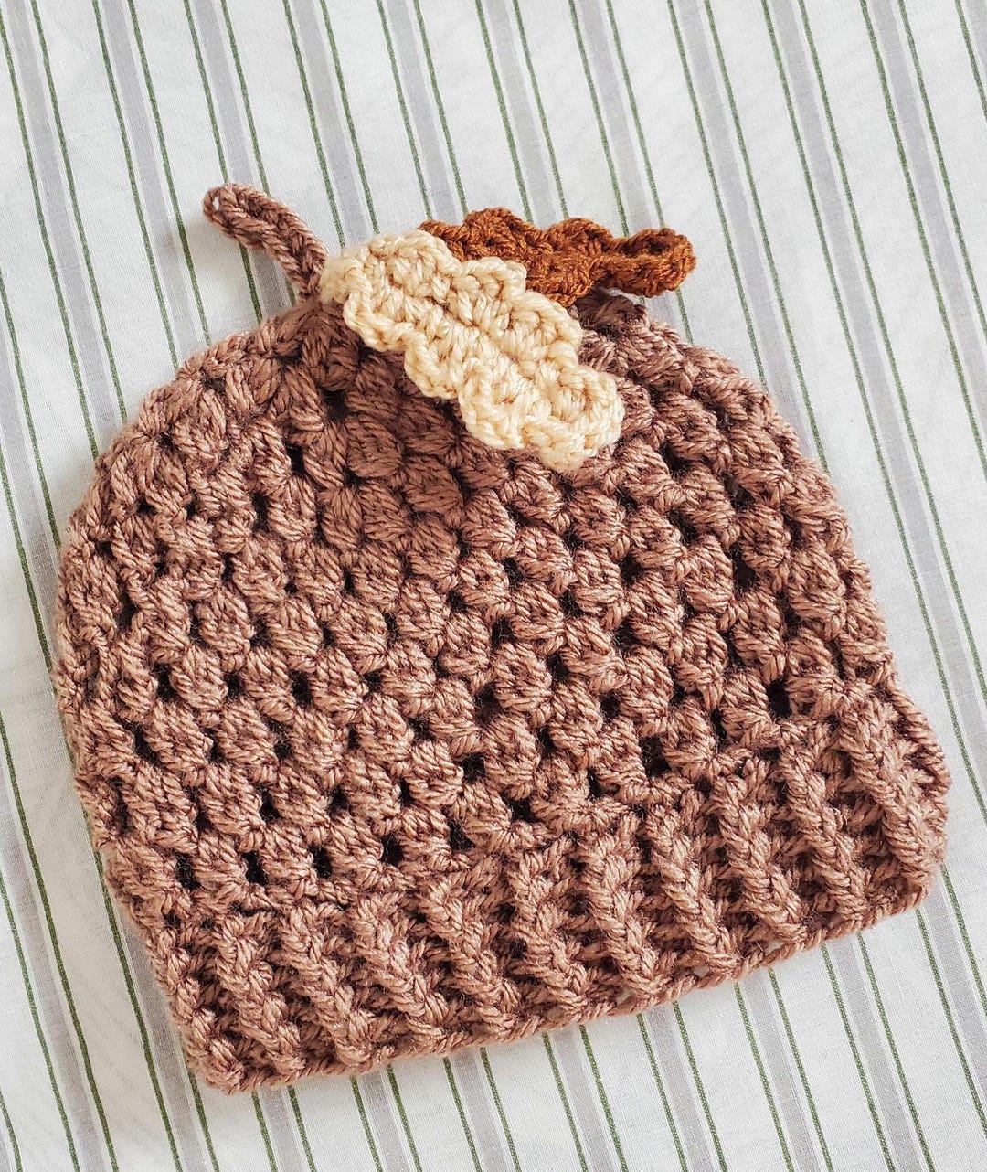 Hand Crocheted Acorn Baby Hat - Etsy