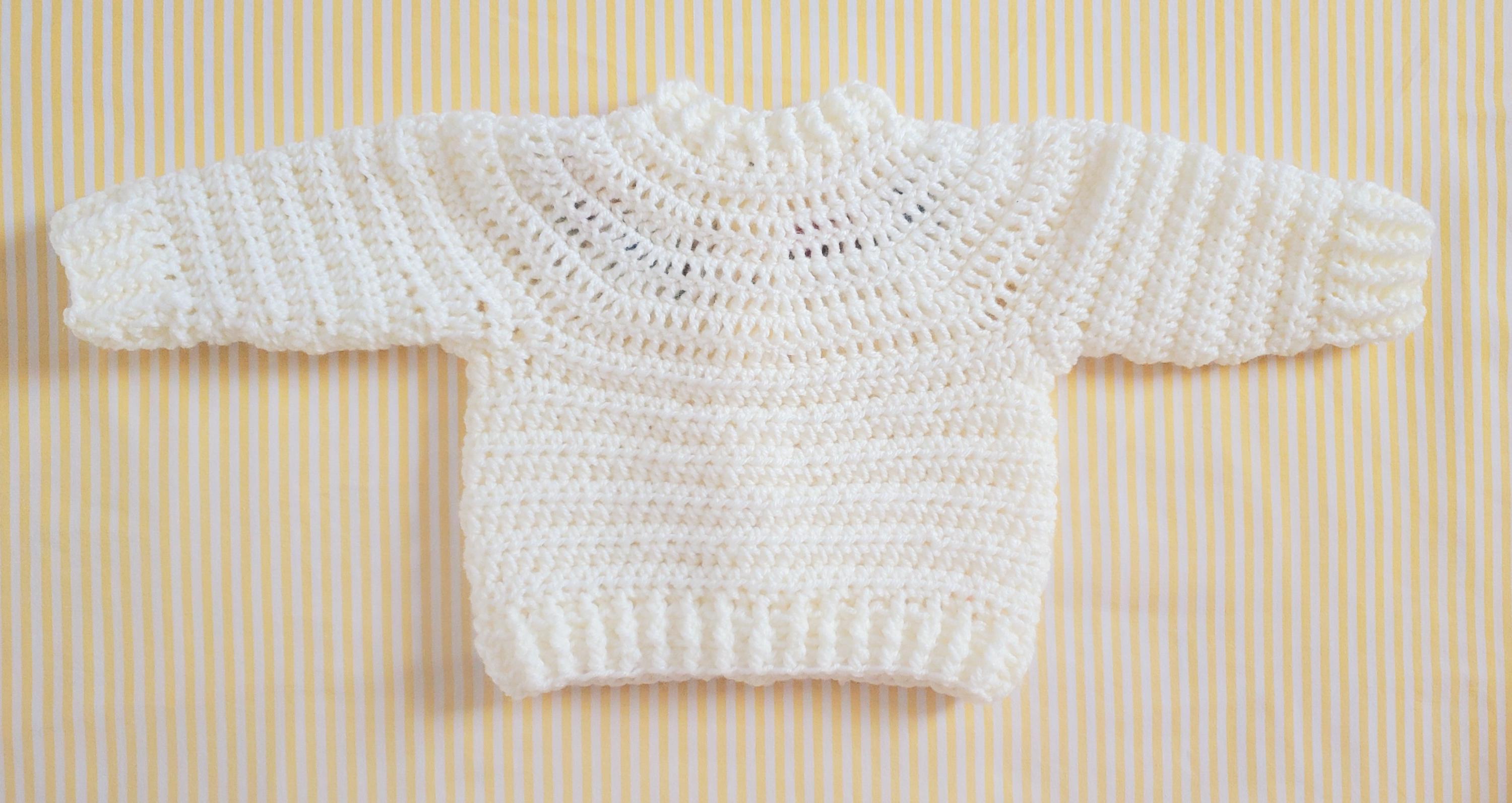 Hand Crocheted Embroidered Tulip Baby Cardigan (available in Many ...