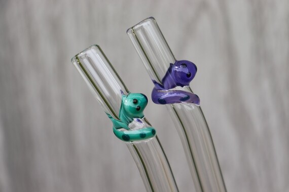 Snake Glass Drinking Straws | Etsy