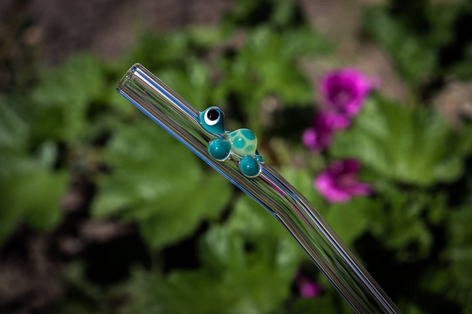 Turtle Glass Drinking Straw | Etsy
