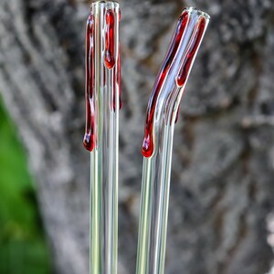 Blood Drips Glass Drinking Straw - Etsy