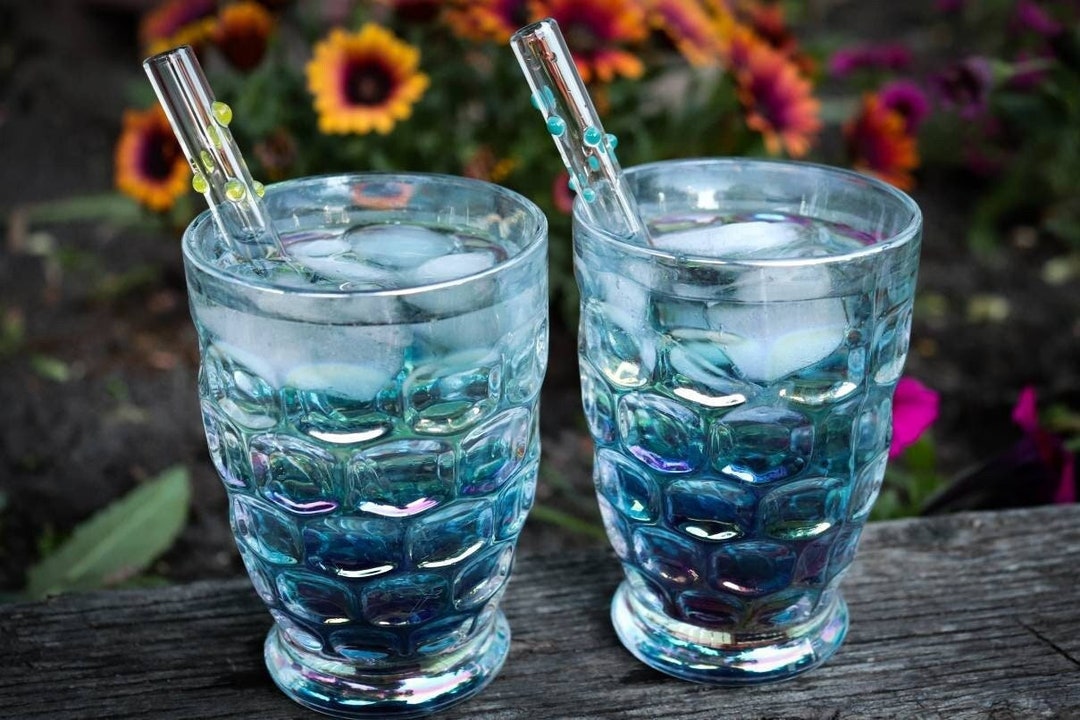 4 Pack of Short Glass Cocktail Bar Drinking Straws - Etsy