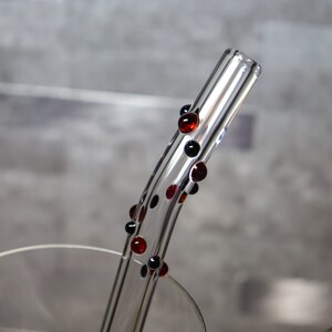 Goth Glass Straw Set With Ghost, Moon, Blood Drip, Halloween Functional ...