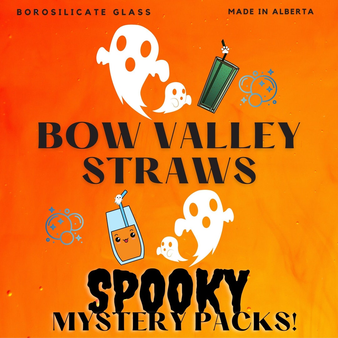 Spooky Ghost & Pumpkin Glass Straws: Halloween Mystery Set - Etsy