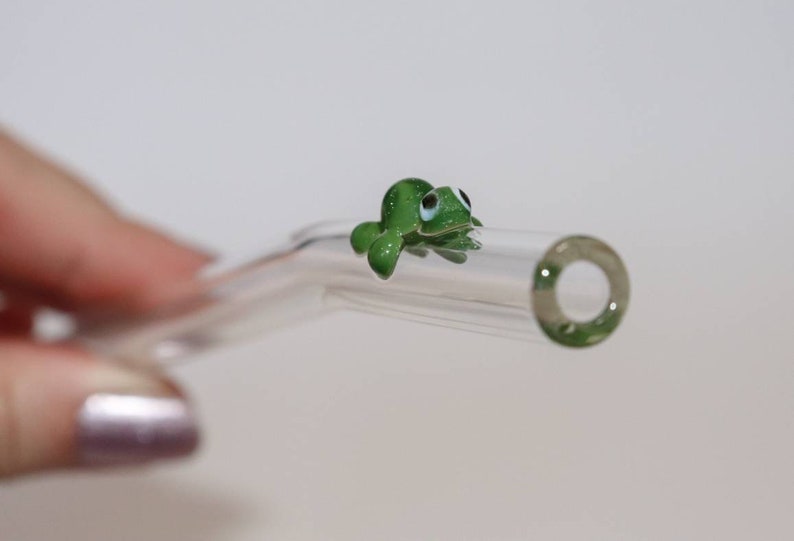 Turtle Glass Drinking Straw | Etsy