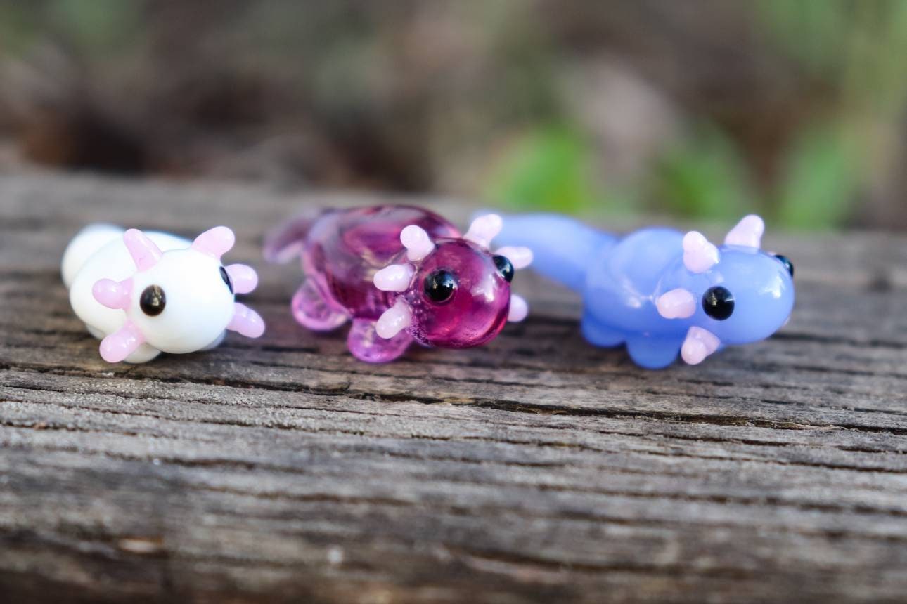 Tiny Axolotl Borosilicate Glass Art | Etsy