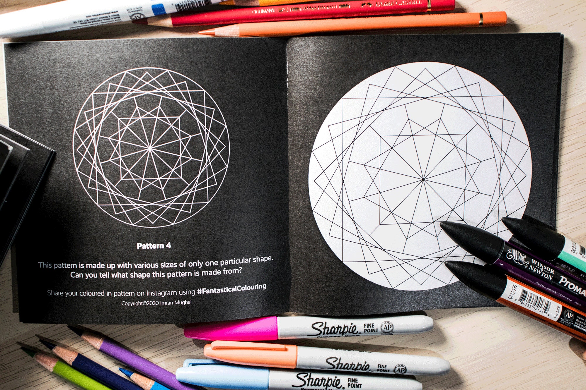 The Fantastical Pattern Mini Colouring Book | Symmetrical Patterns ...