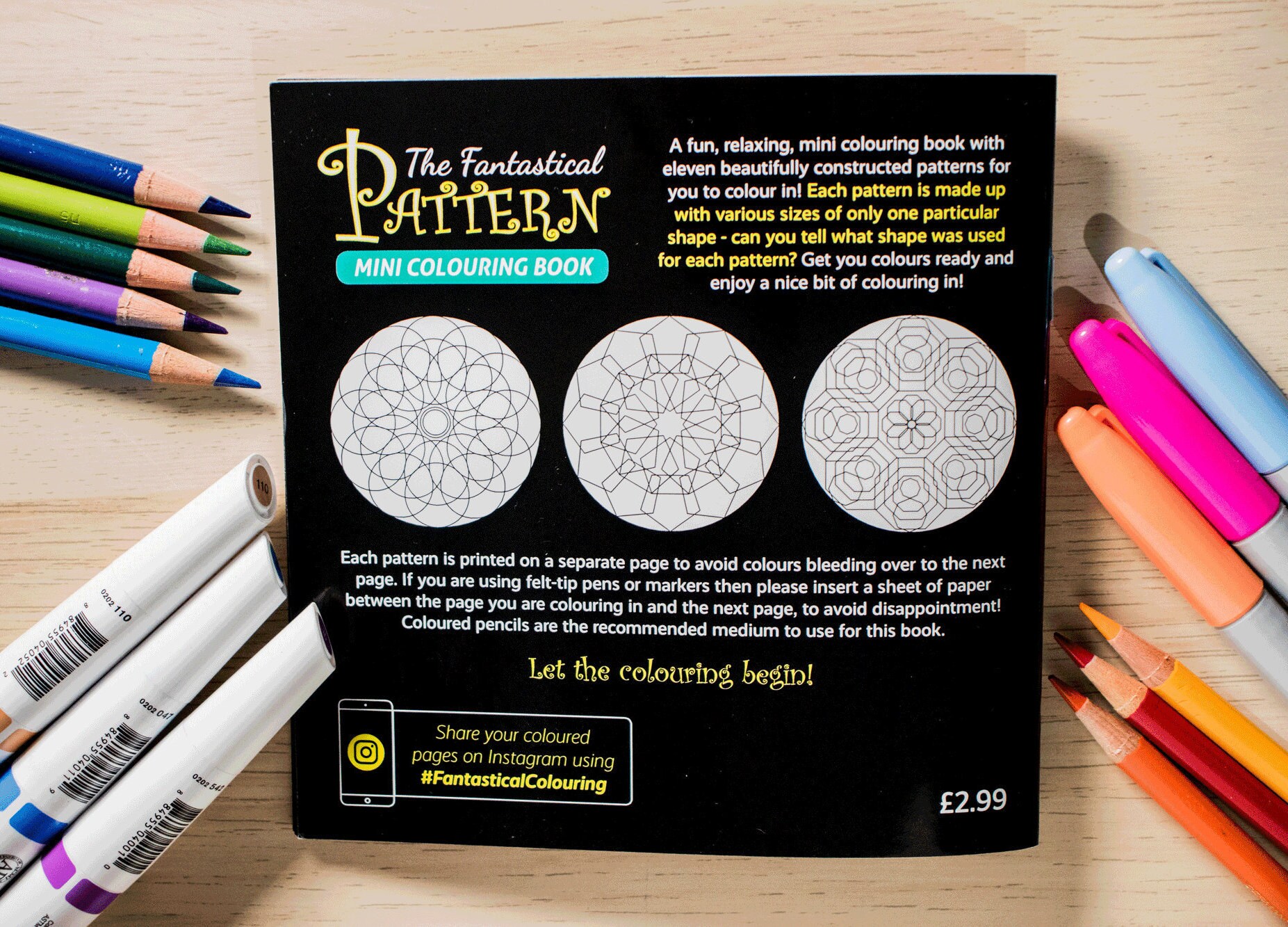 The Fantastical Pattern Mini Colouring Book | Symmetrical Patterns ...