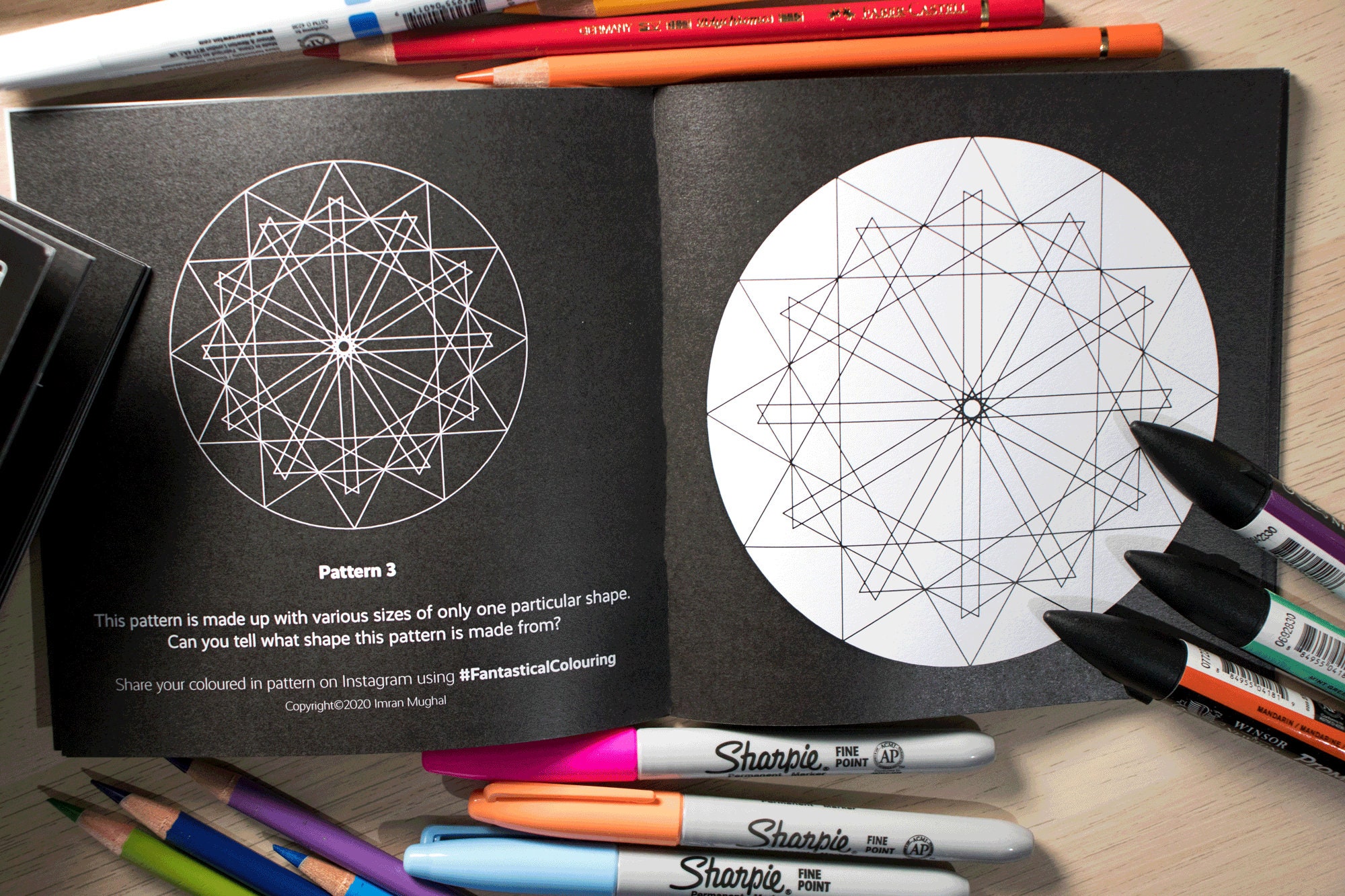 The Fantastical Pattern Mini Colouring Book | Symmetrical Patterns ...