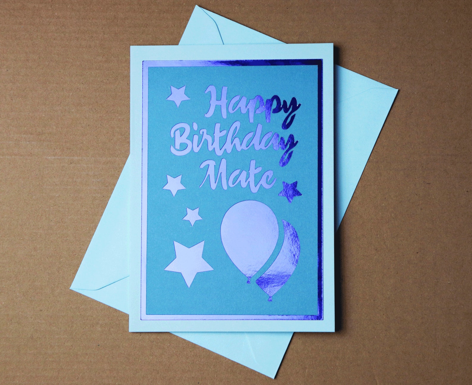 Happy Birthday Mate Greeting Card: Cut-out Design Balloons - Etsy
